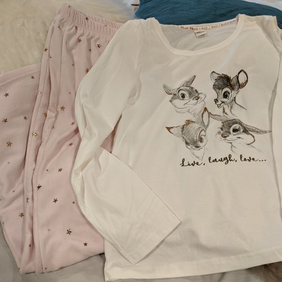 Disney | Intimates & Sleepwear | Disney Bambi And Friends Womens Pajama ...